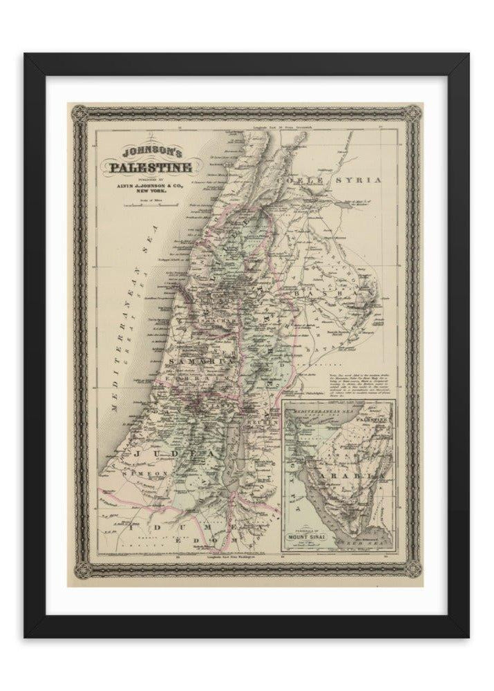 Palestine Map | Map of Palestine in 1886 – Native Threads