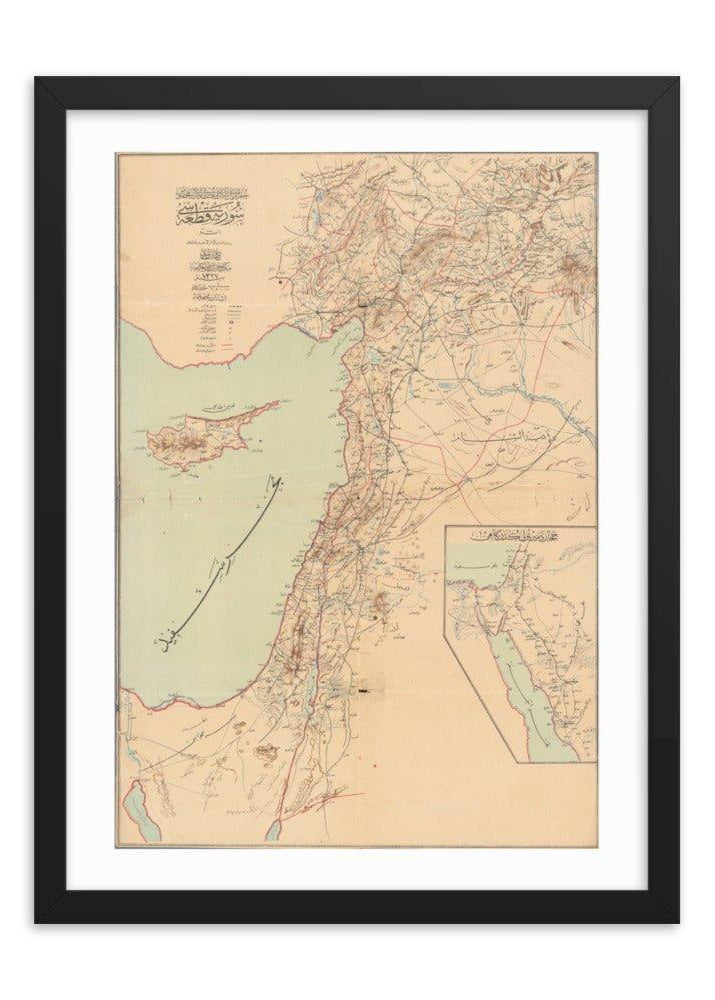Ottoman Map Of The Levant - 1911 | Free Palestine Map – Native Threads